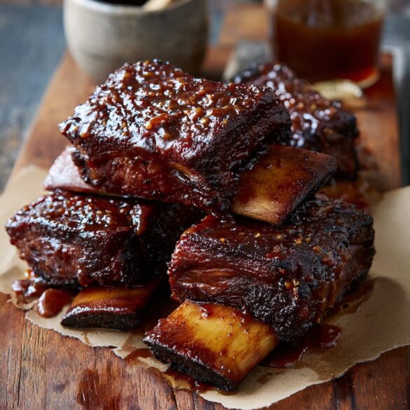 Beef Short Ribs With Ale And Treacle Glaze