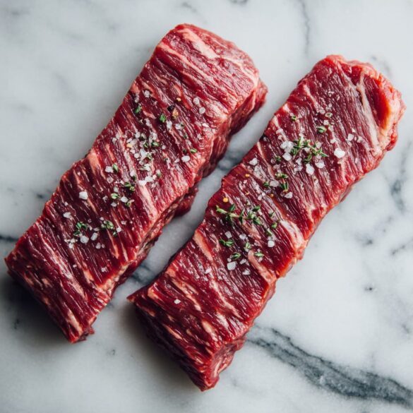 Beef Skirt Steak With Horseradish And Chive Butter