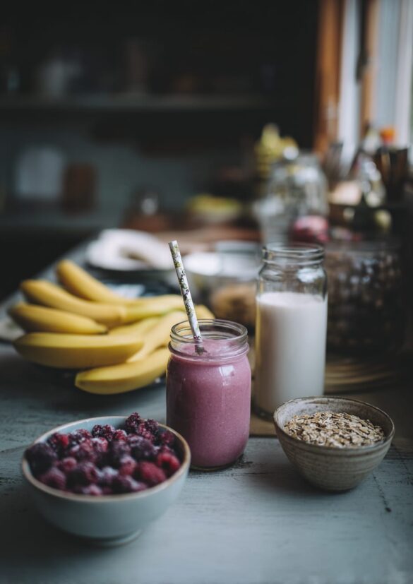 Frozen Fruit Smoothie With Mixed Berries And Banana