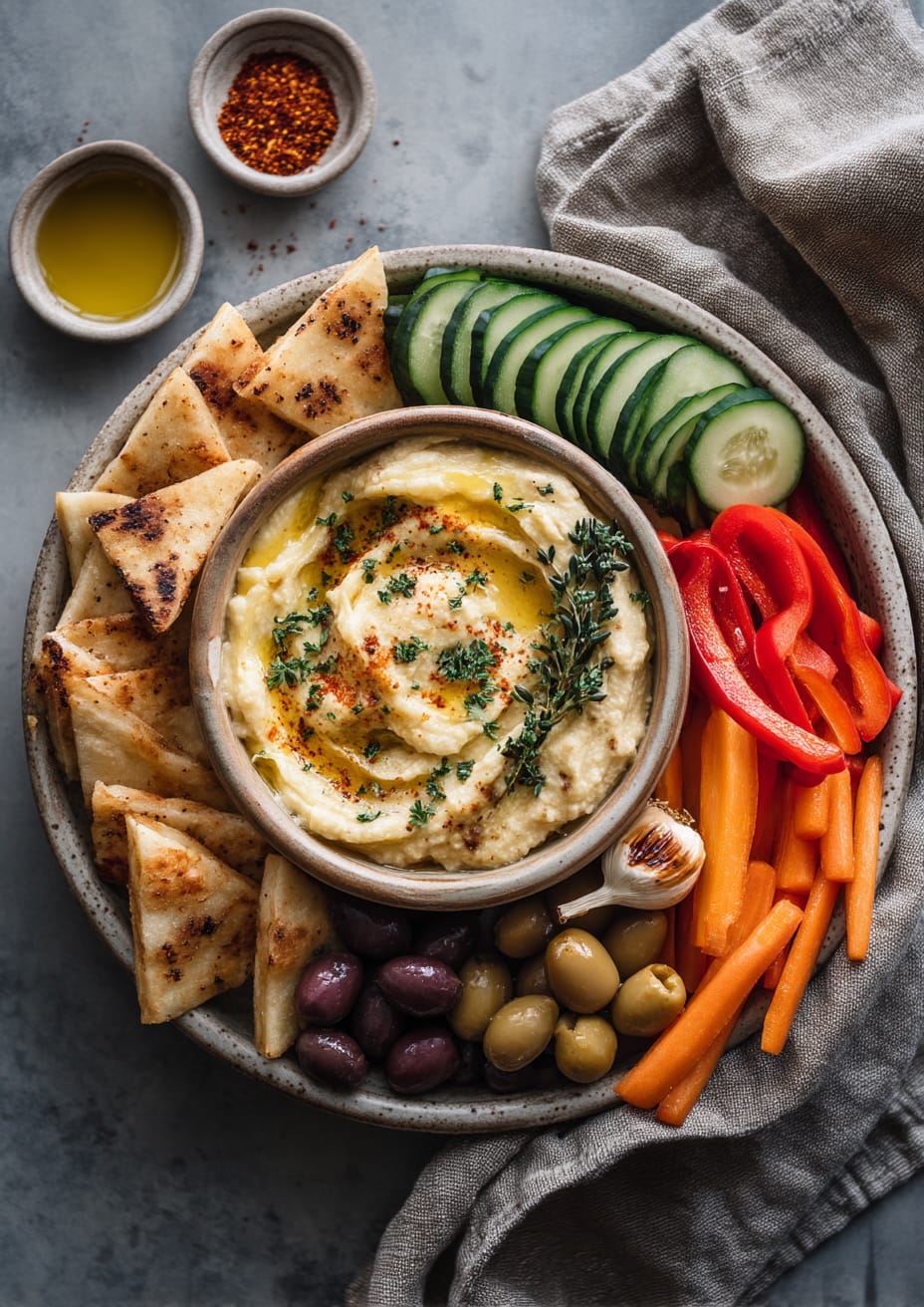 Roasted Garlic Hummus Recipe